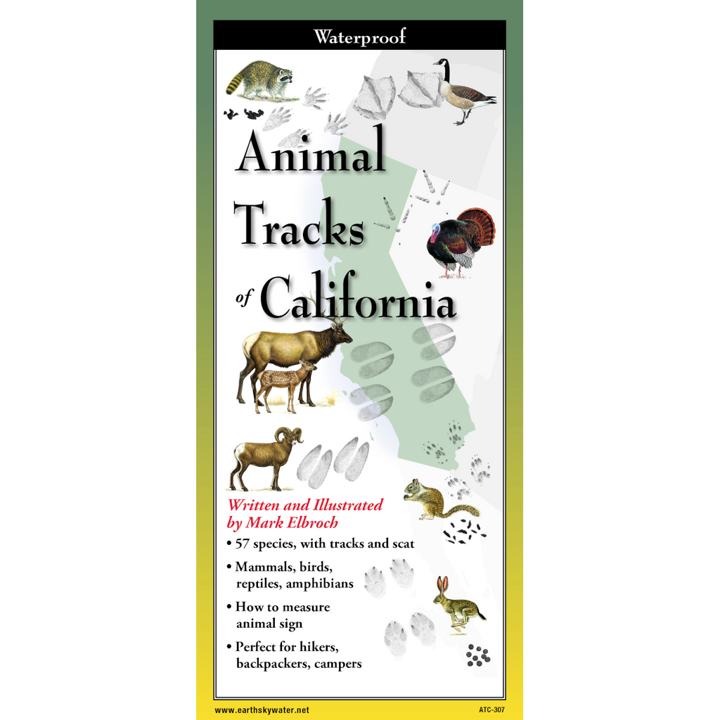 FoldingGuides™ - Animal Tracks of California – Earth Sky + Water
