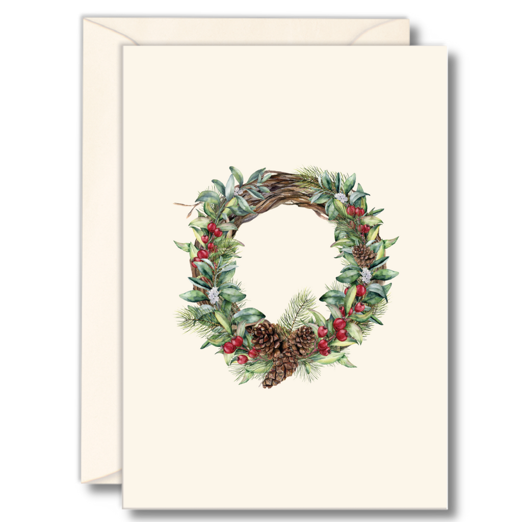 Fall and Holiday Notecards - Winter Wreath