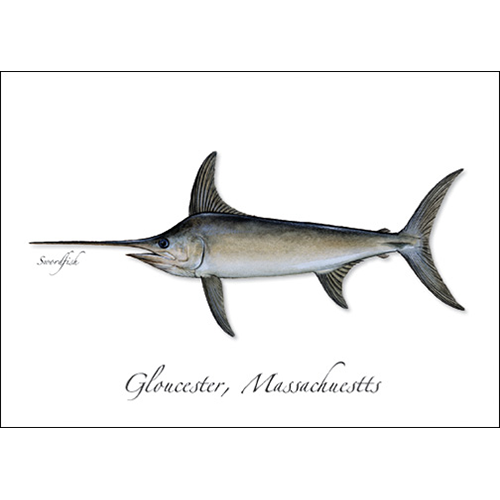 Customizable Cards - Swordfish – Earth Sky + Water