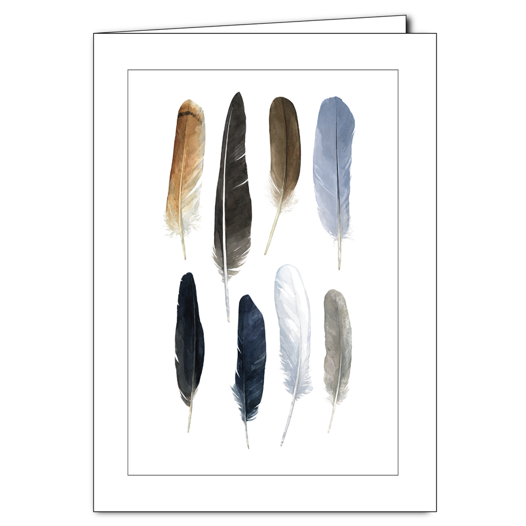 Greeting Cards - 8 Feathers – Earth Sky + Water